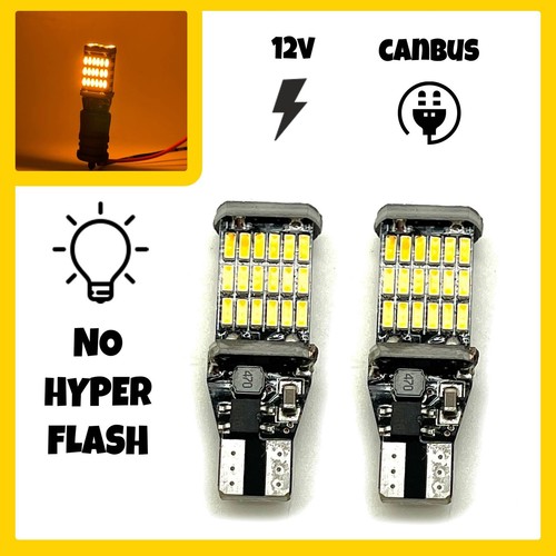 2x Indicator Turn Signal Bulbs Amber LED W16W 955 921 For Vauxhall ...