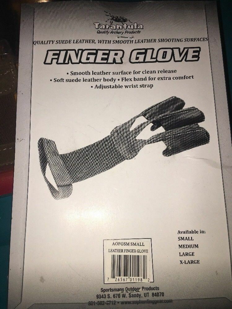 Tarantula Archery Finger Glove Small Leather Shooting Surfaces | eBay