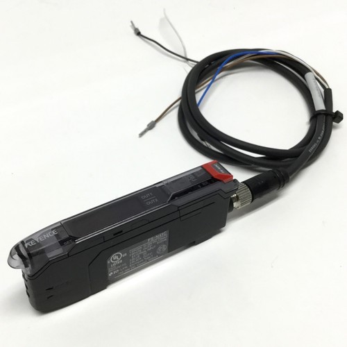 Keyence FS-N41C Digital Fiber Optic Sensor, 10-30VDC, PNP NPN, 4-Pin M8 ...