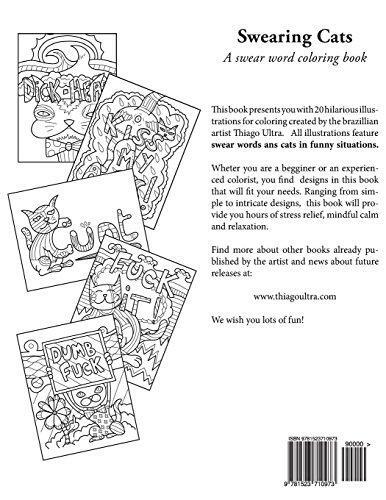 Swearing Cats : A Swear Word Coloring Book Featuring Hilarious Cats ...