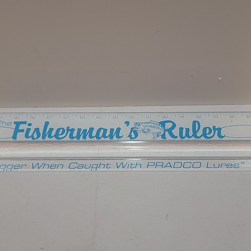Vintage Fisherman's Story Ruler Pradco Brand Promo Plastic Lucite V5515 ...