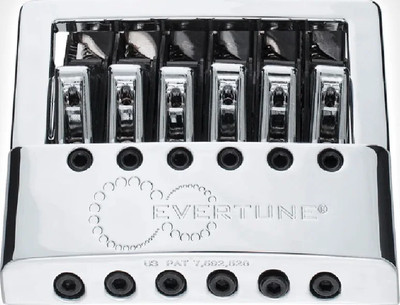 Evertune F Model 6 String Bridge for Strat Style Guitars Chrome | eBay