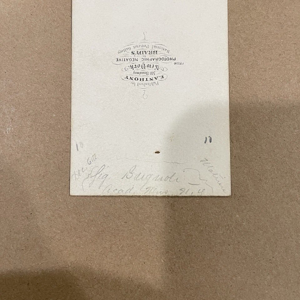 Pasquale Brignoli Italian American tenor opera singer performer CDV ...