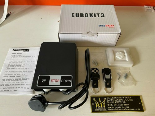 Eurodrive Roller Shutter Garage Door Remote Control unit. 2x fob, wall ...