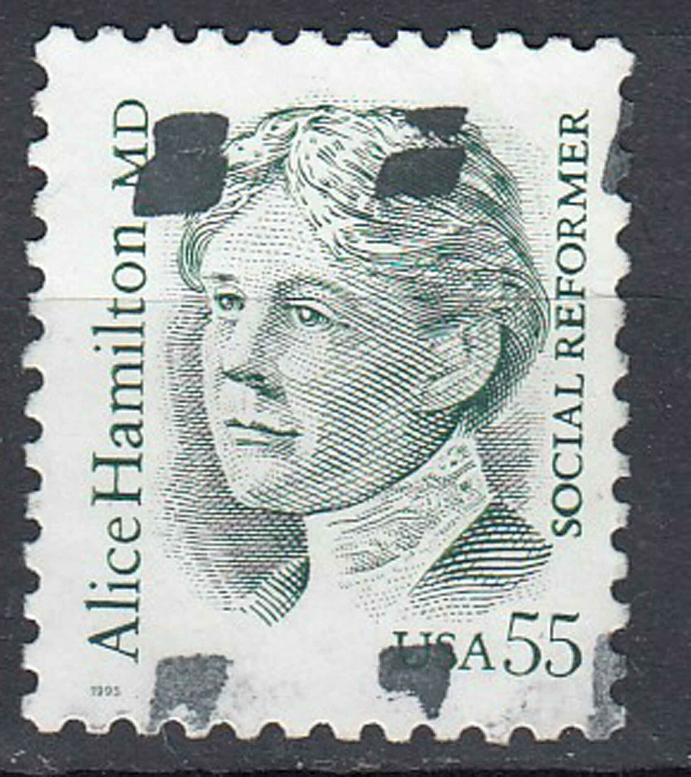 USA Briefmarke gestempelt 55c Alice Hamilton MD Social Reformer 1995 / ...