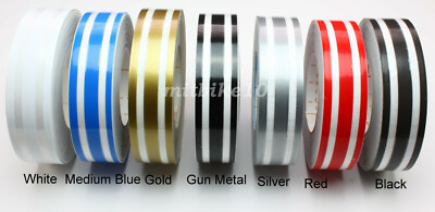 18mm (3/4") of Car & Motor Triple Pin stripe Striping tape Decals ...