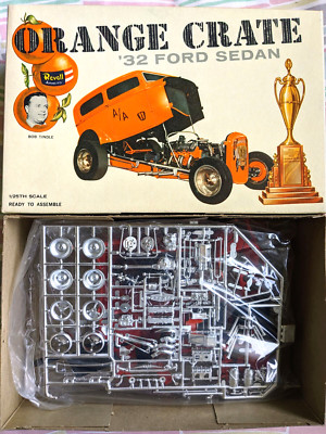 RARE! *ORIGINAL VINTAGE REVELL H-1289 ORANGE CRATE 32 FORD KIT *SEALED ...