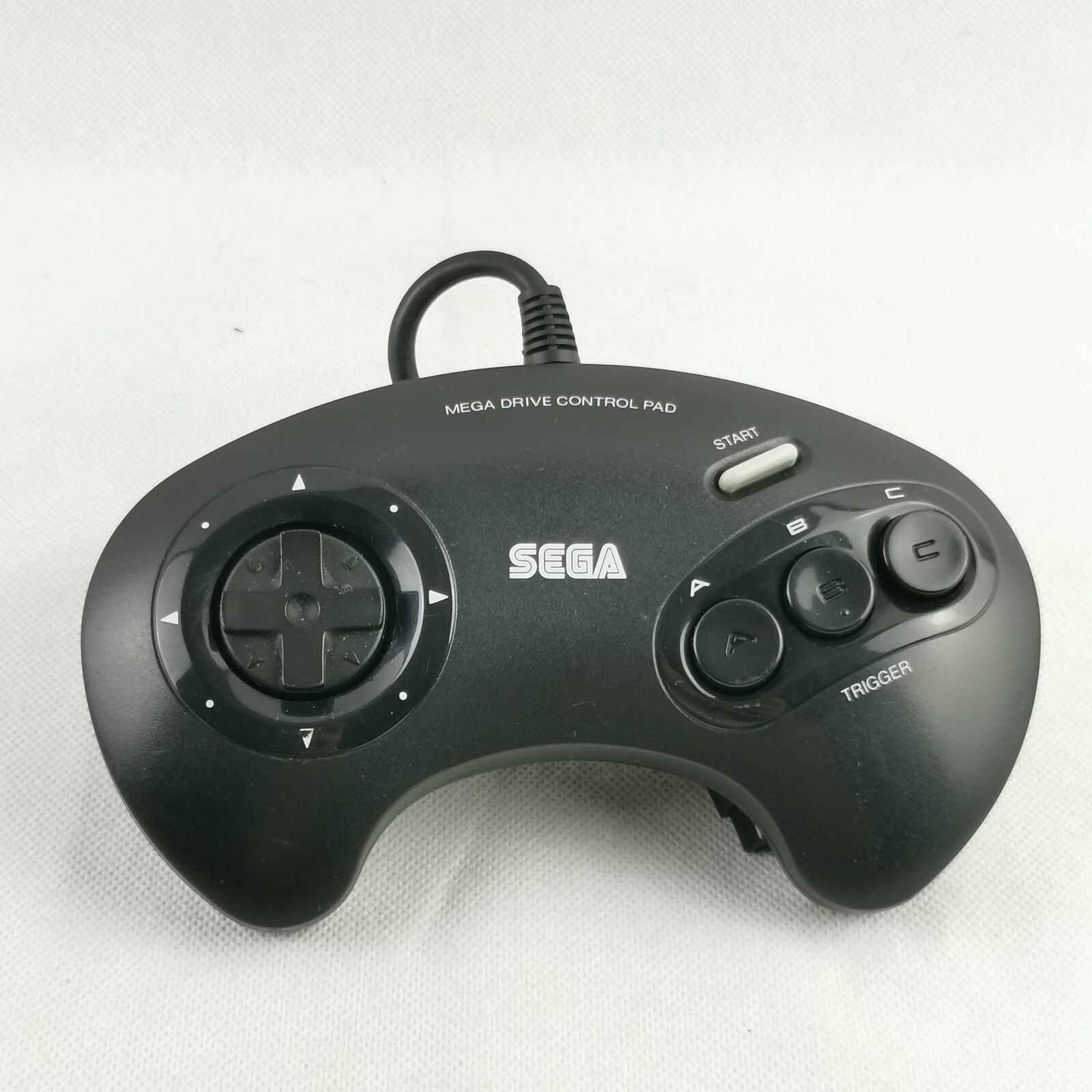 Official Sega Mega Drive Black Controller White Button | eBay