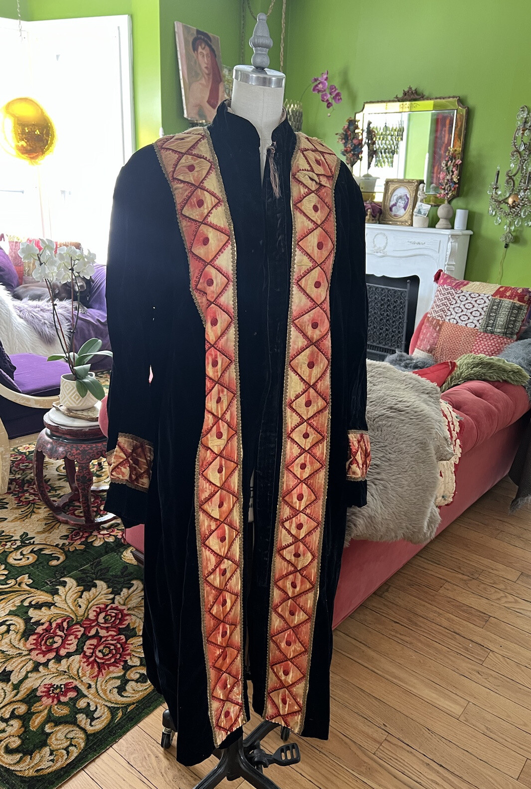 Antique Velvet Vestment Robe Gothic Baroque Liturgica… - Gem