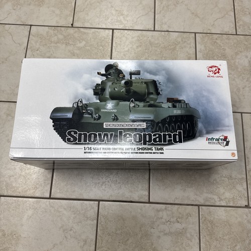 Heng Long 1:16 Snow Leopard RC Smoking Tank Automatic Electric Gun ...