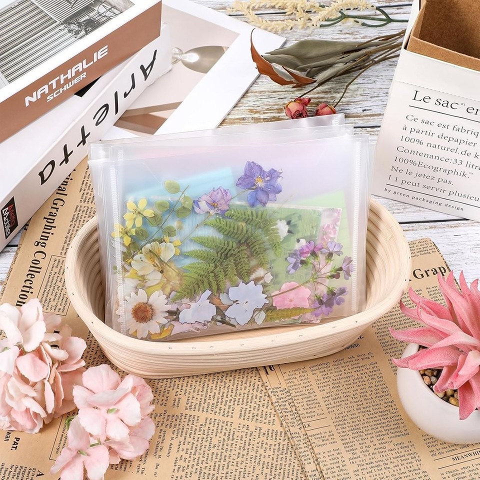 60Pcs Stamp and Die Storage Pockets Clear Plastic Envelopes ...