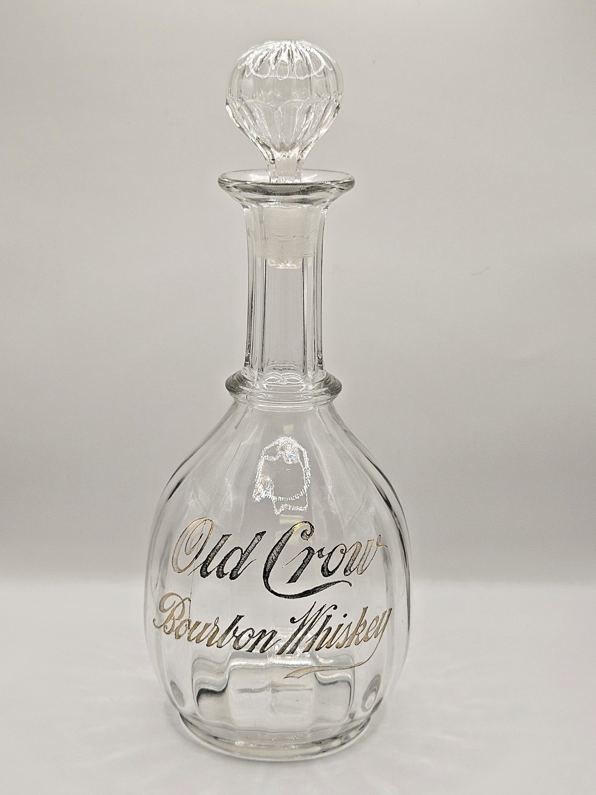 Antique Back Bar Bottle Whiskey Decanter Pre-Prohibition Etched Gold ...