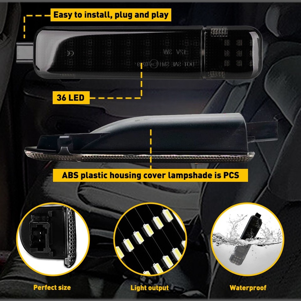 2X & LED Left Door Right Panel Lamps Lights Courtesy For Chevrolet ...