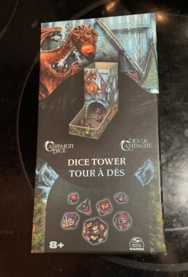 Campaign Dice Foldable Dice Tower with 7 Dice Spin Master Games RPG ...