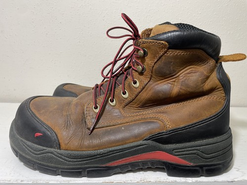 Red Wing Boots Size 9 Steel Toe ASTM F 2413-11 Brown Leather USA | eBay