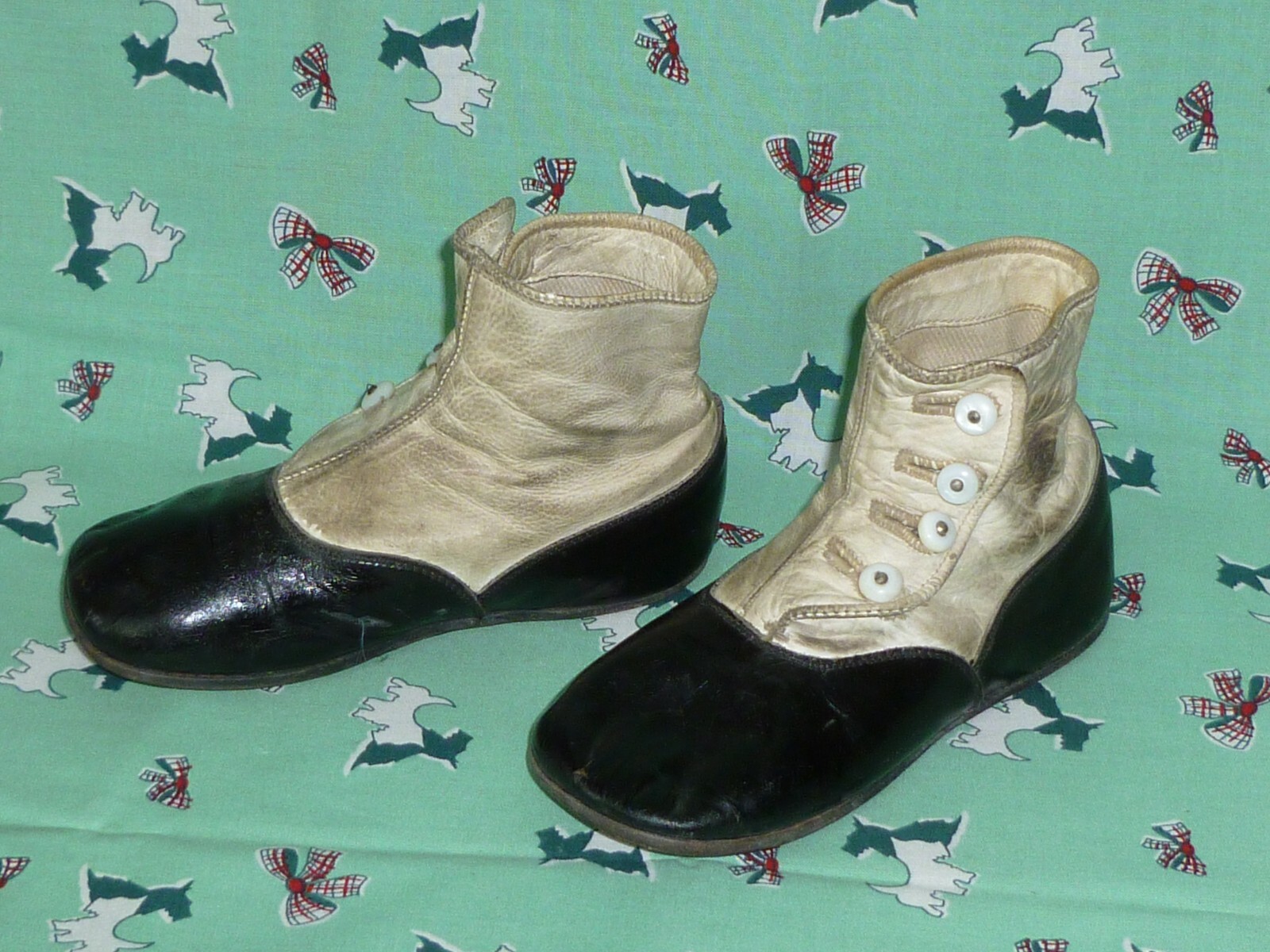 Antique Victorian Baby Childrens Button Shoes-c1800s-… - Gem