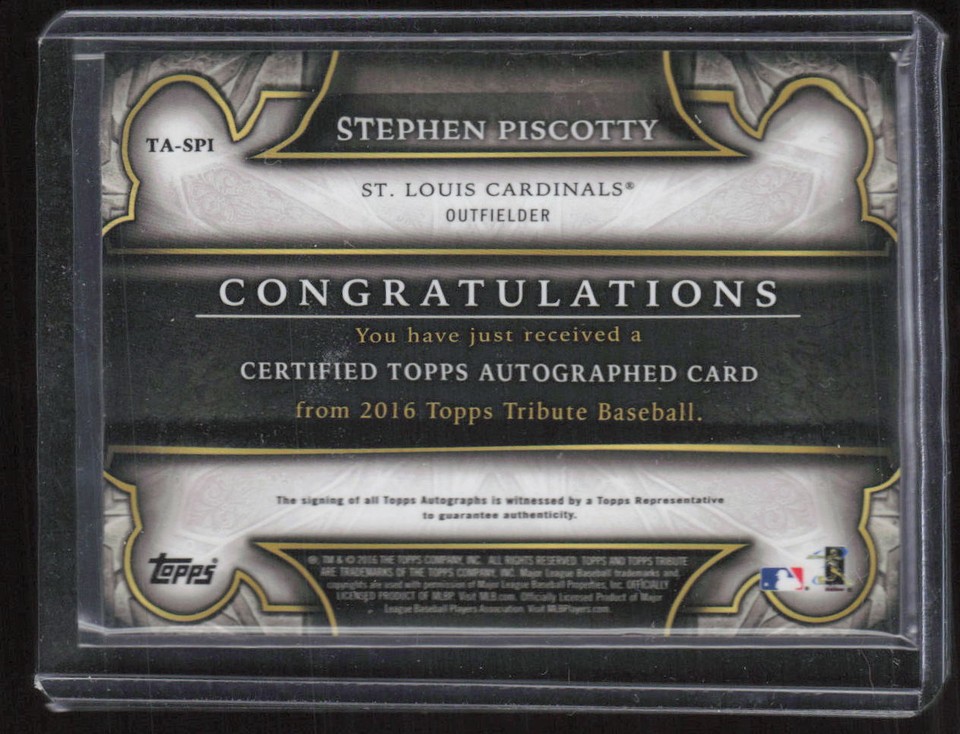 2016 Topps Tribute #TA-SPI Stephen Piscotty - | eBay