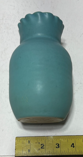 Teal Blue Van Briggle Colorado Ruffle Vase | eBay