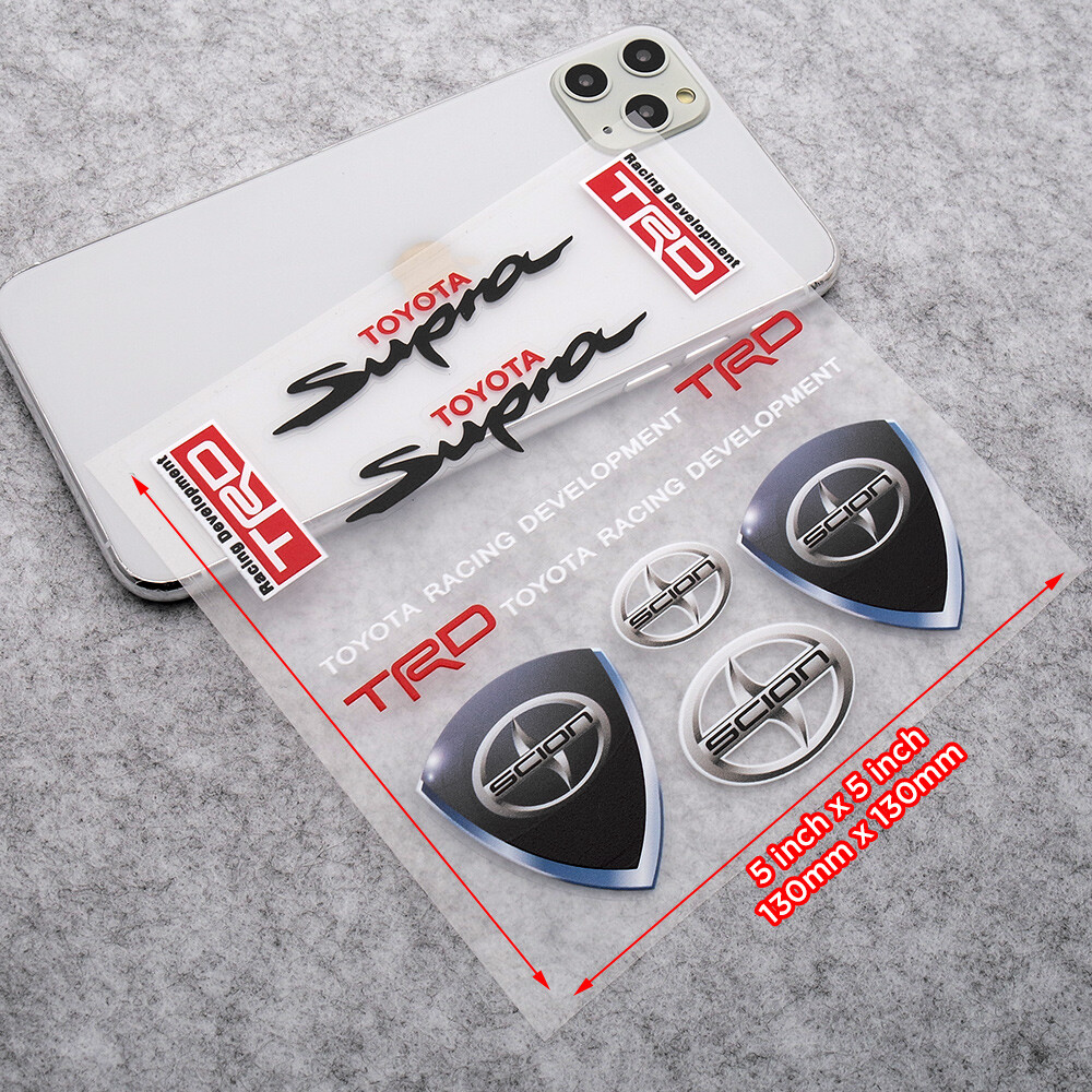 Toyota TRD Supra Sport Racing Scion Medal Car Logo 3D Sticker Vinyl ...