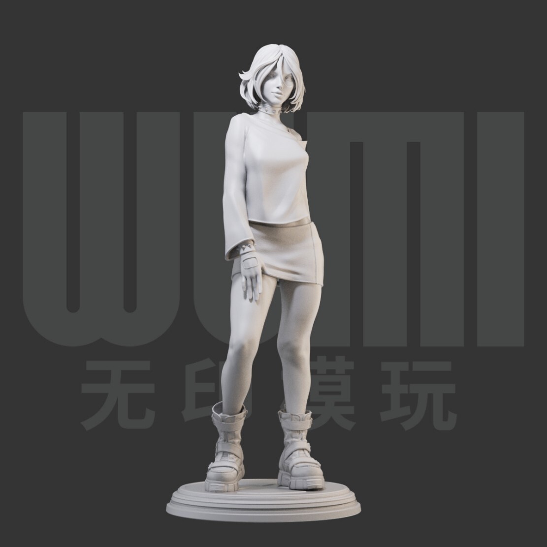 1/24 resin figure model kit Little mischievous girl Unassembled ...