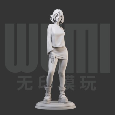 1/24 resin figure model kit Little mischievous girl Unassembled ...