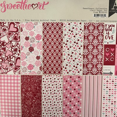 Authentique Sweetheart Collection 12x12 New Vintage Valentine Love ...