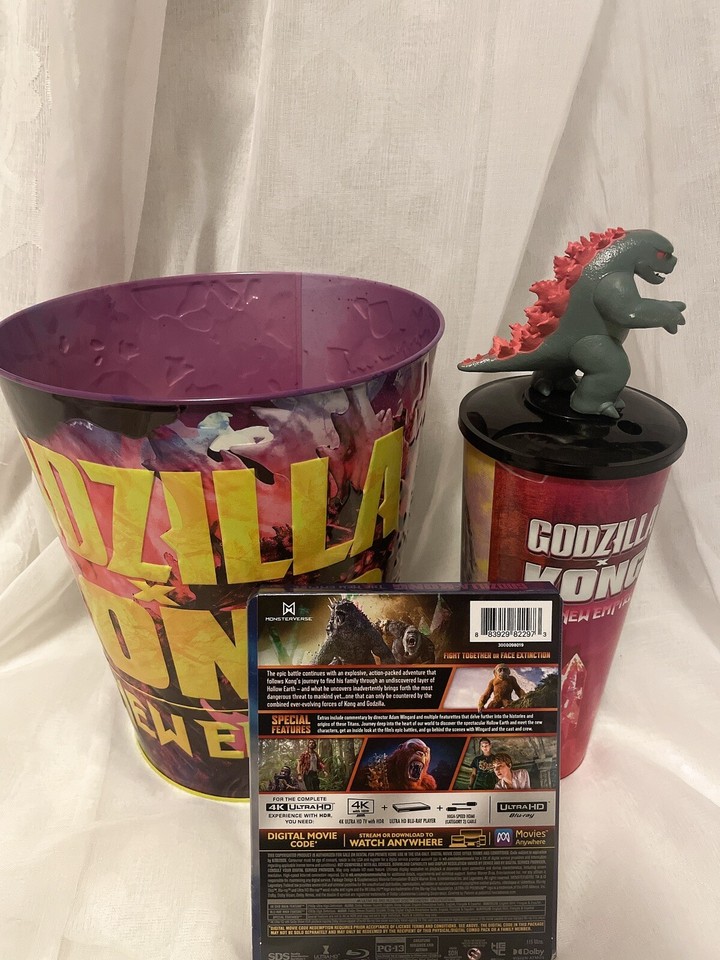 Ultimate Set Godzilla x Kong: 4K Ultra HD Blu-ray Popcorn Bucket ...