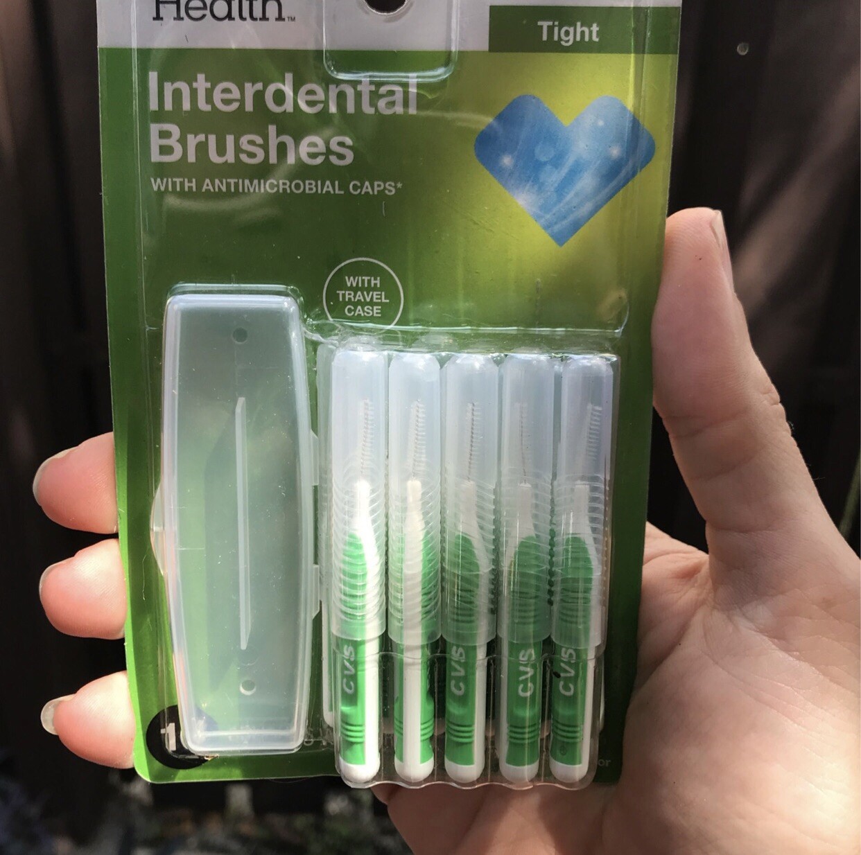CVS health Interdental 16 Tight Brushes /Travel Case. With ...