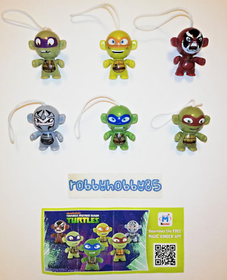 TEENAGE MUTANT NINJA TURTLES COMPLETE SET WITH PAPERS KINDER JOY ...