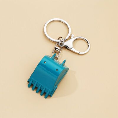 Funny Alloy Bulldozer Keychain - Excavator Tools Car Key Pendant Metal ...