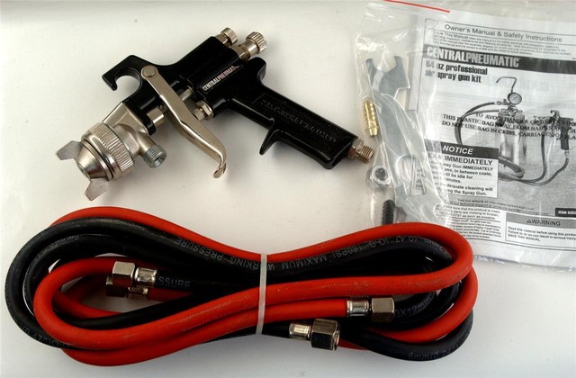 Central Pneumatic Replacement Air Spray Paint Gun, Hoses, Wrench, Etc ...