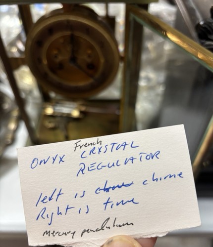 french onyx crystal regulator clock mercury pendulum | eBay