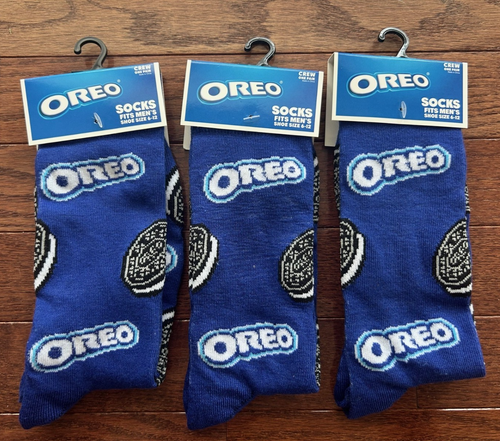 Novelty Socks: Oreo Cookie Crew 3 pair Unisex (Men's size 6-12) Fun ...