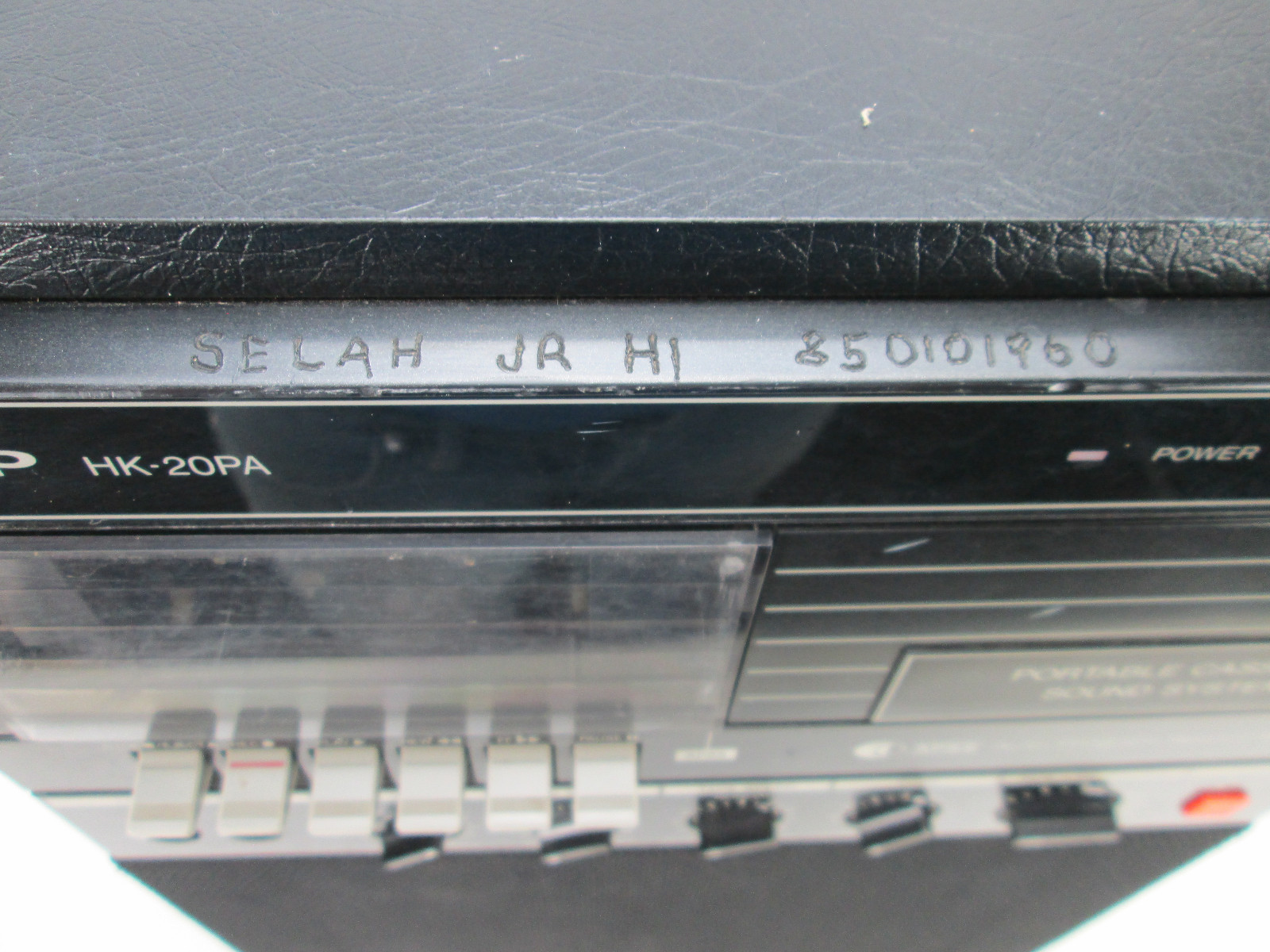 Vintage Sharp Cassette Tape Recorder Model No. HK-20PA 120V 50/60Hz 30W ...