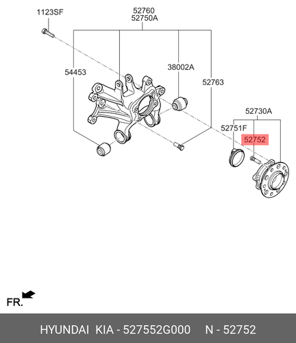 Genuine OE Hub Bolt 527552G000 For Kia 52755-2G000 | eBay.de