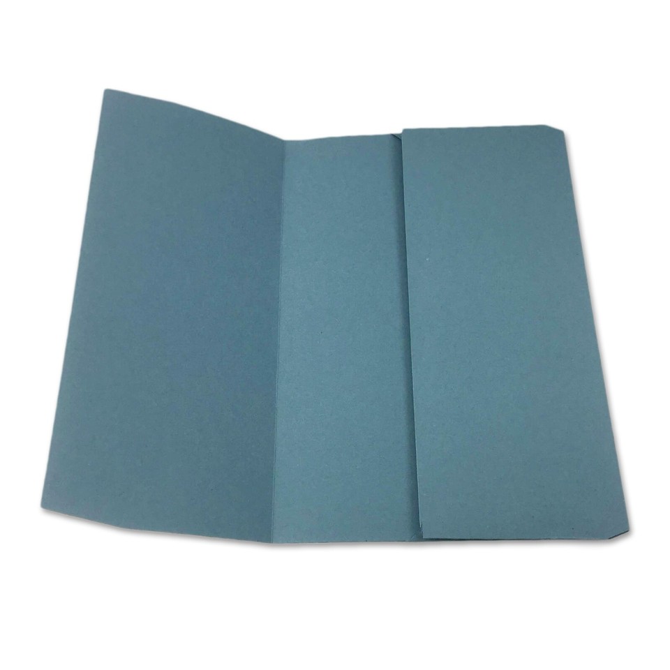 A4 BLUE FOOLSCAP DOCUMENT WALLETS ANY QTY HALF FLAP OFFICE FOLDER 32MM ...