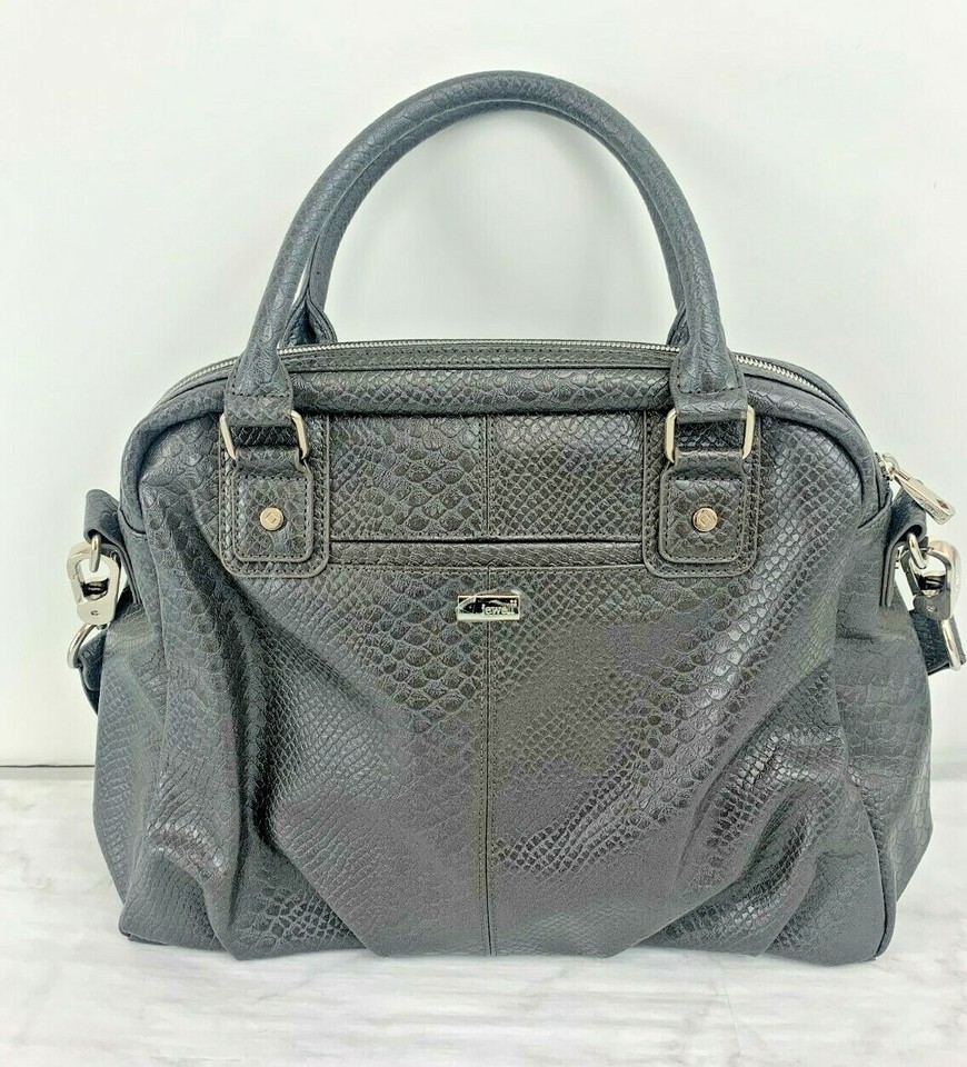 Jewell by Thirty-One~Purse Handbag w/ Removable Strap Roomy Gray Faux ...