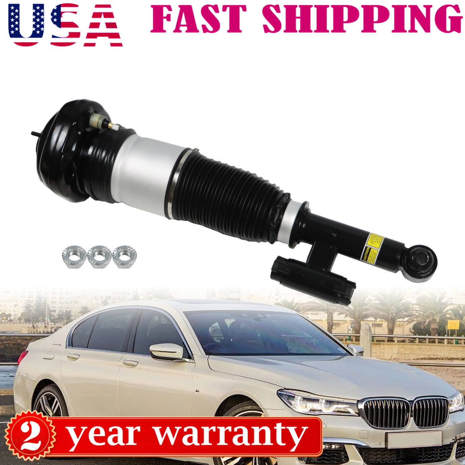 Rear Right Air Shock Strut 37107915954 For BMW 740i 750i 760i 760Li ...