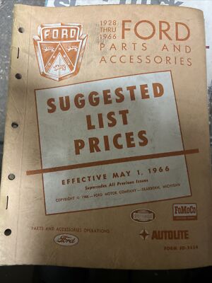 True Vintage OEM 1928-1966 Ford Parts Price | eBay