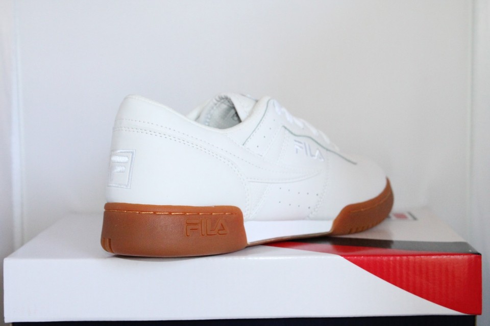 Mens Fila Original Fitness Classic Retro Casual Athletic Shoes White ...