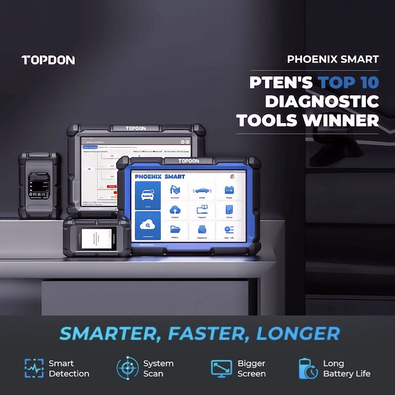 TOPDON Phoenix SMART+ Intelligent Max Diagnostic Tool ECU KEY ...