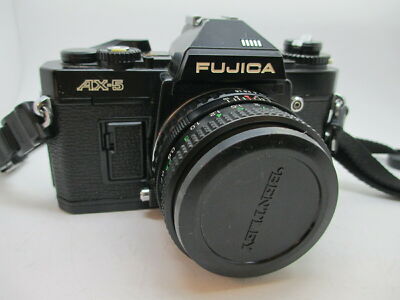 Fujica AX-5 Black 35mm SLR Film Camera +X-Fujinon DM 50mm f/1.9 Lens ...