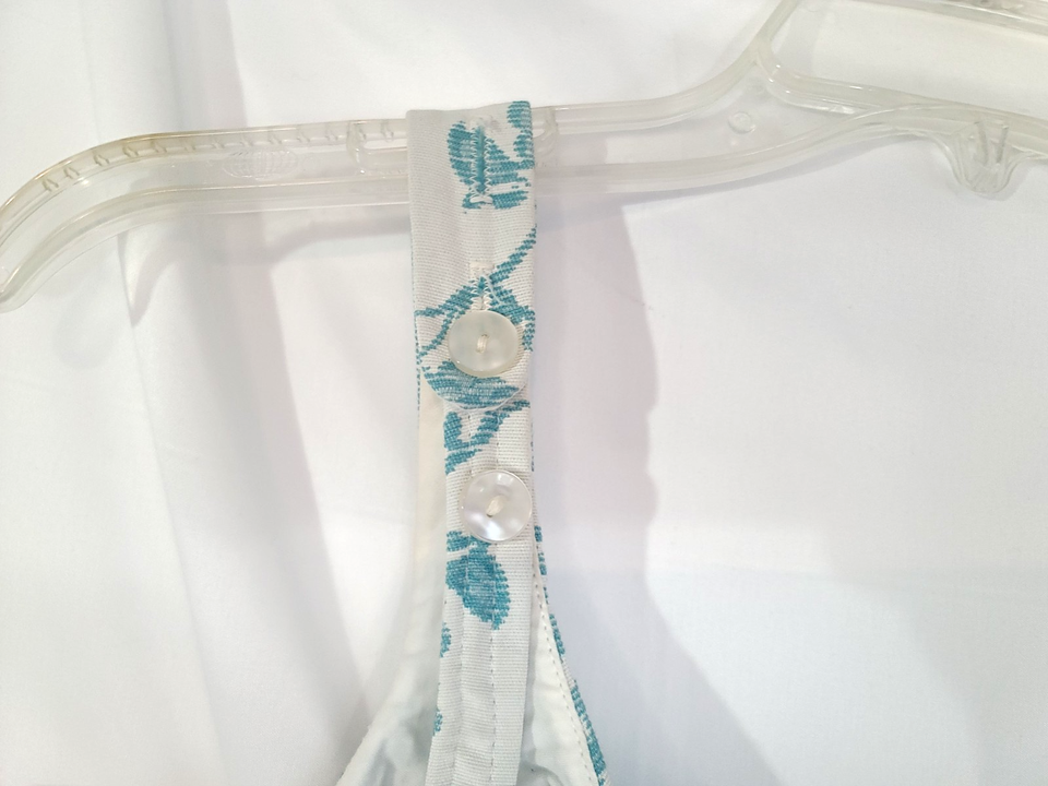 Vintage Cole Of California 1950s White Blue Floral Swimsuit XS | eBay