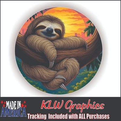 Sloth Sunset Decal Sticker Car Window Truck Wife Wildlife Tropic | eBay