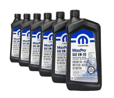 68518202AA . Mopar MaxPro 5W20 Sae Motor Oil For Jeep Dodge Chrysler ...
