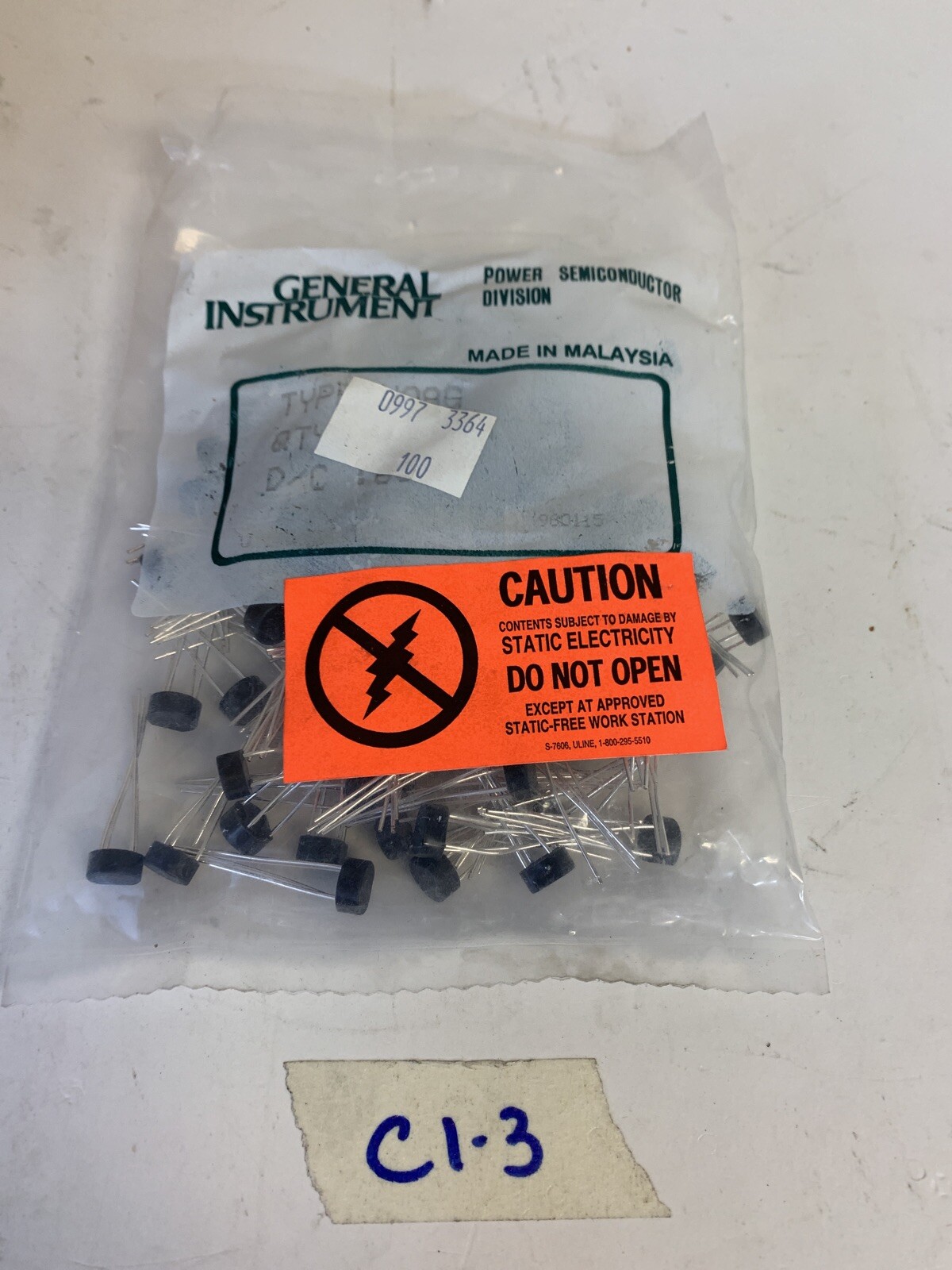 (2) W08G GENERAL INSTRUMENT BRIDGE RECTIFIER * NEW*( 100 Pieces In ...