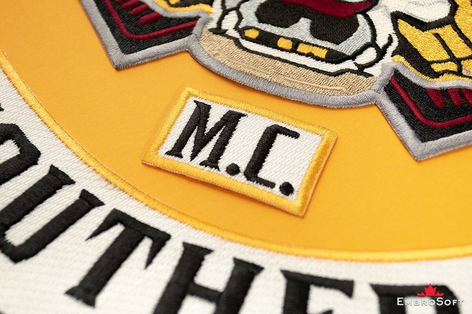 Mayans Southern Cali M.C. Colors Biker Gang Emblem Embroidered Back ...