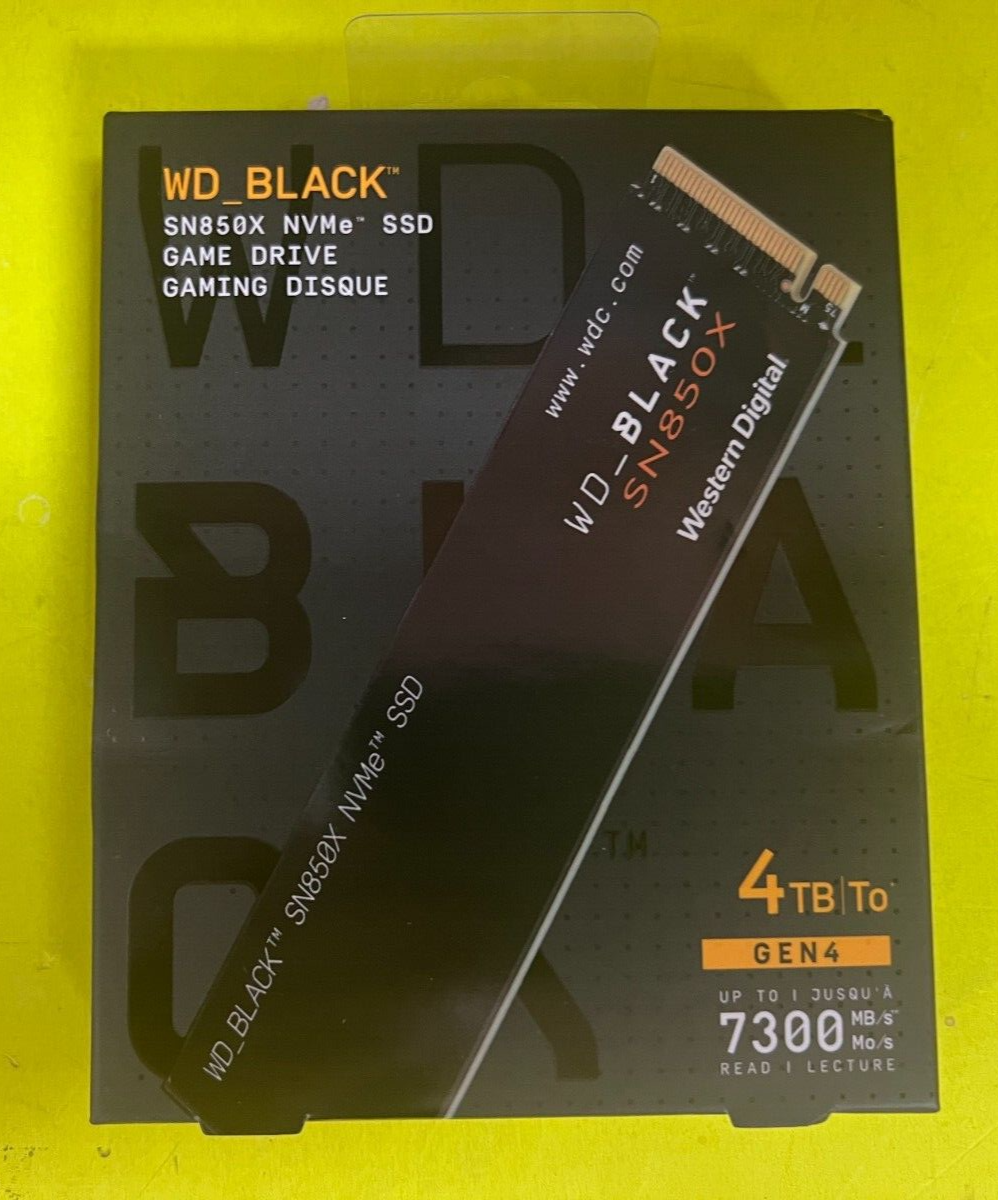 Western Digital WD_BLACK SN850X 4TB NVMe Internal SSD (WDS400T2X0E) for ...