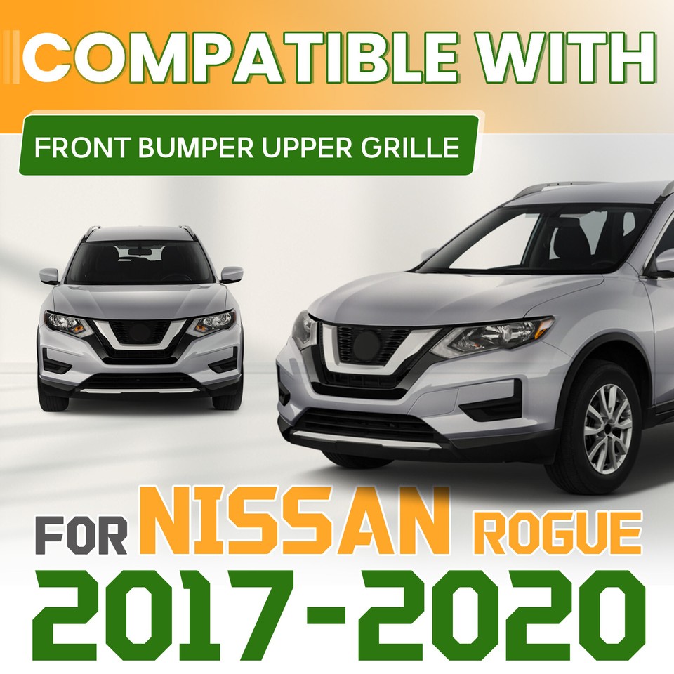 KUAFU For Nissan Rogue 2017-2020 19 Front Upper Bumper Grille Grill ...