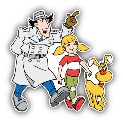 Inspector Gadget Cartoon Brain Penny Sticker Bumper Decal - ''SIZES ...